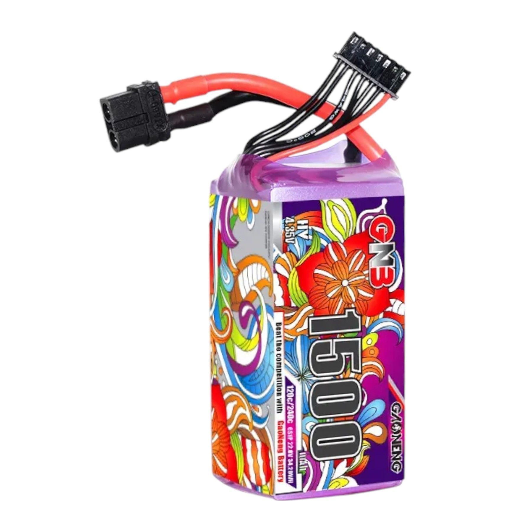Аккумулятор GAONENG GNB LiHV 6S 22.8V 1500mAh 120C LiPo с коннектором XT60