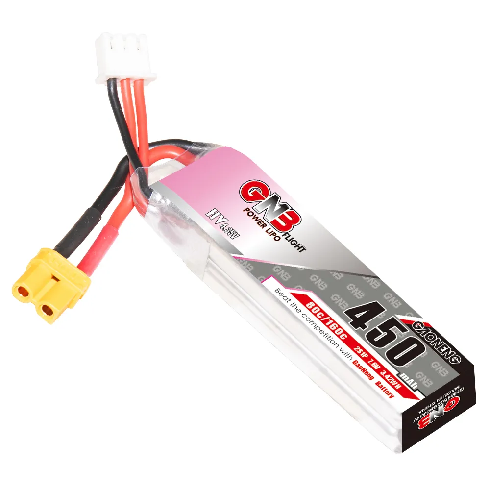 Акумулятор GNB 450mAh 2S 80C Li-HV – батарея для дрона з піковою ...